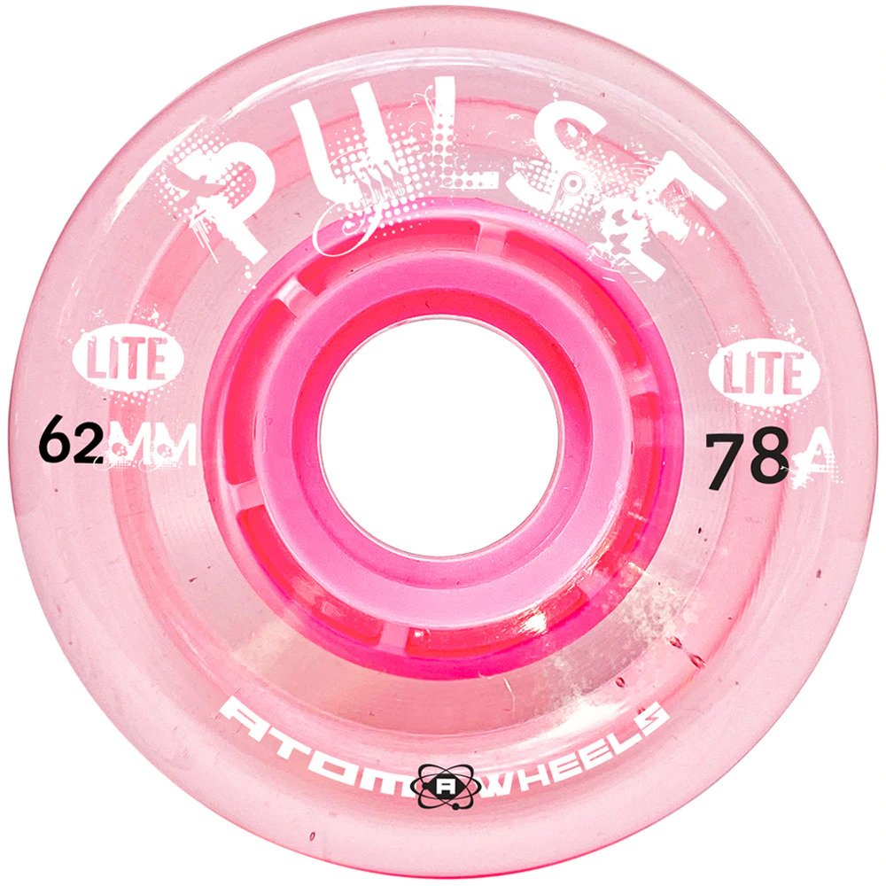 Atom Pulse Lite 62x33mm/78a Light Pink Rollerskate Wheels 4 Pack – World Of Wheelcraft