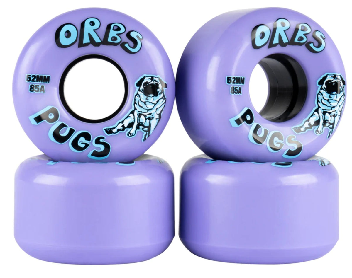 Orbs Pugs Lavender 52mm 85a Skateboard Wheels – World Of Wheelcraft