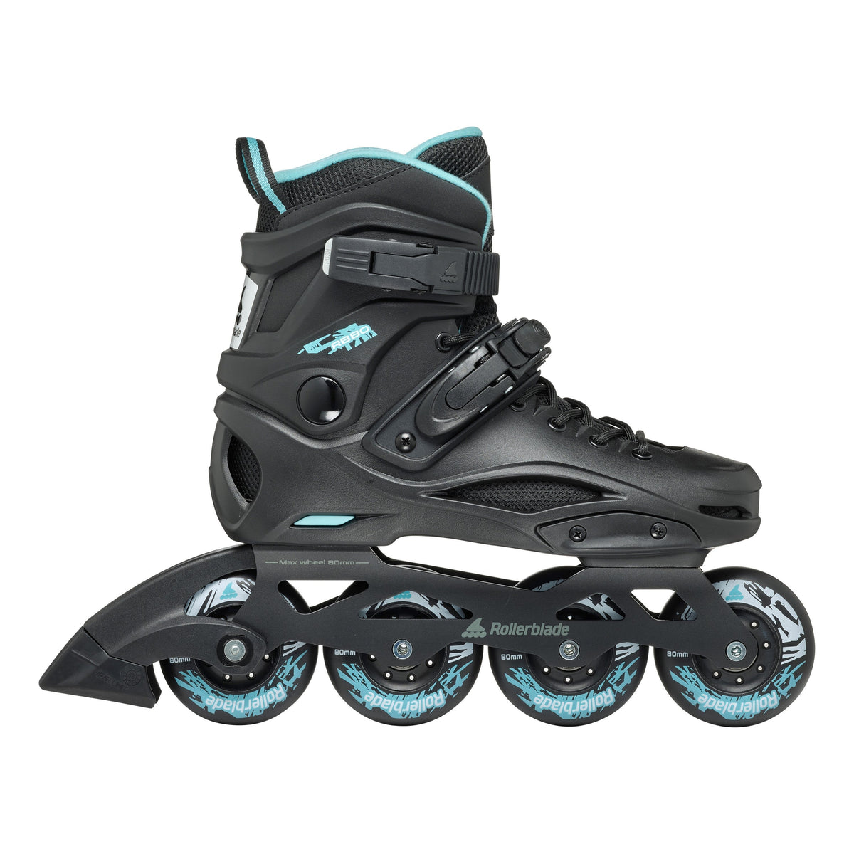 Rollerblade RB 80 W Black/Light Blue Rollerblades – World Of Wheelcraft
