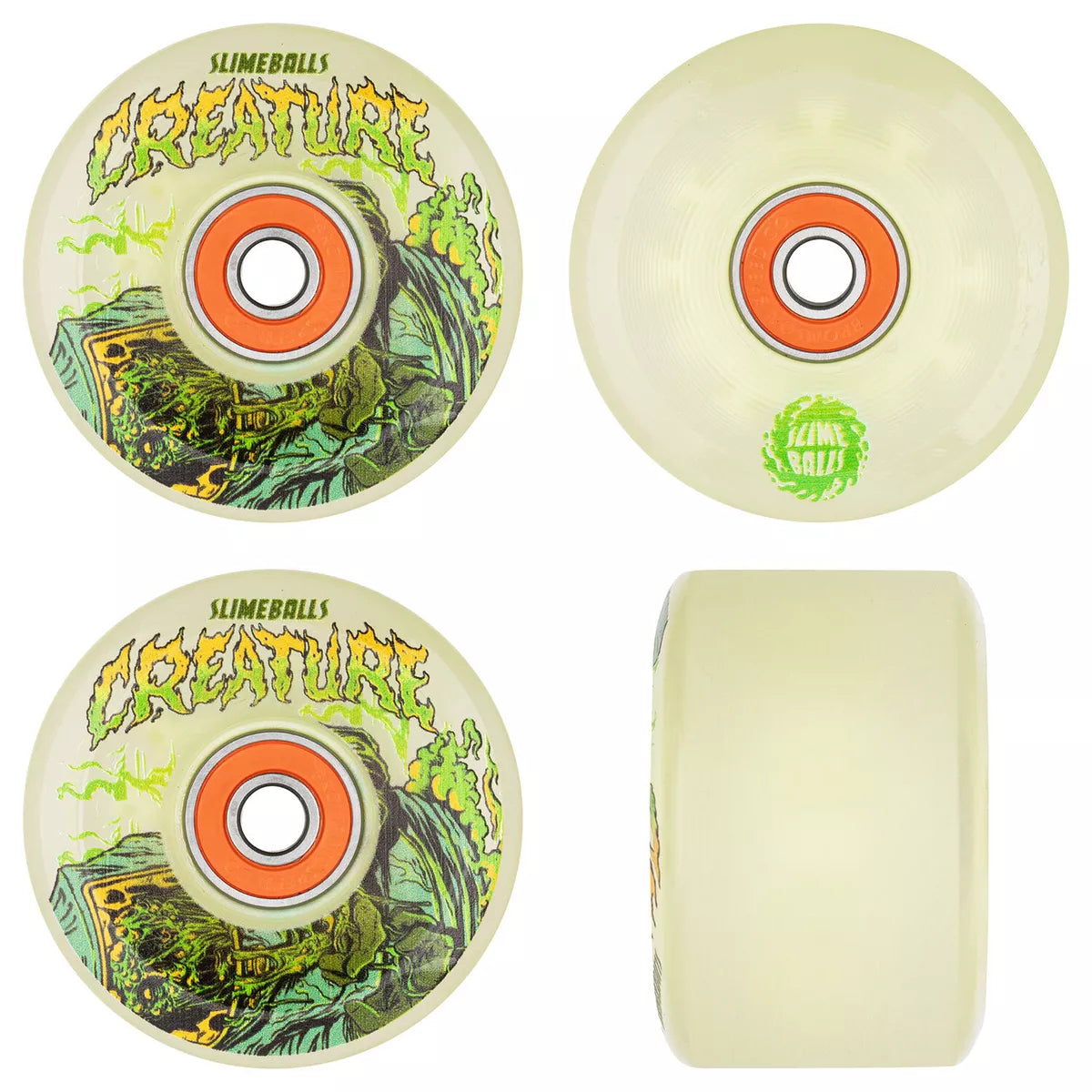 Slime Balls Creature Atomic Light Ups Glow in the Dark Green 60mm/78A ...