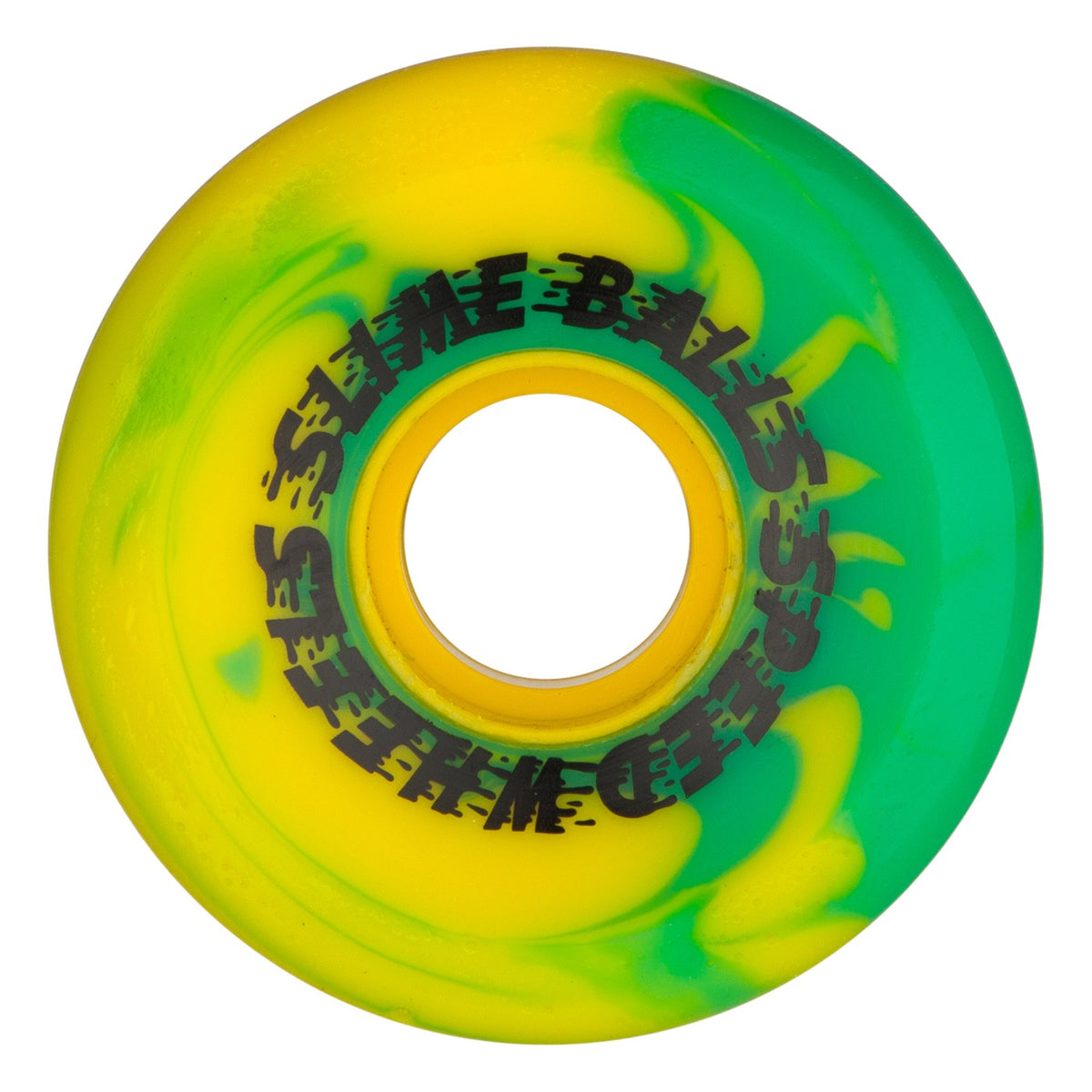 Slime Balls OG Spewage Green Yellow Swirl 60mm/78a Skateboard Wheels ...