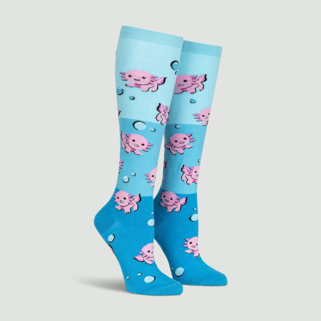 Sock It To Me Dancing Axolotl Adult Knee Socks – World Of Wheelcraft