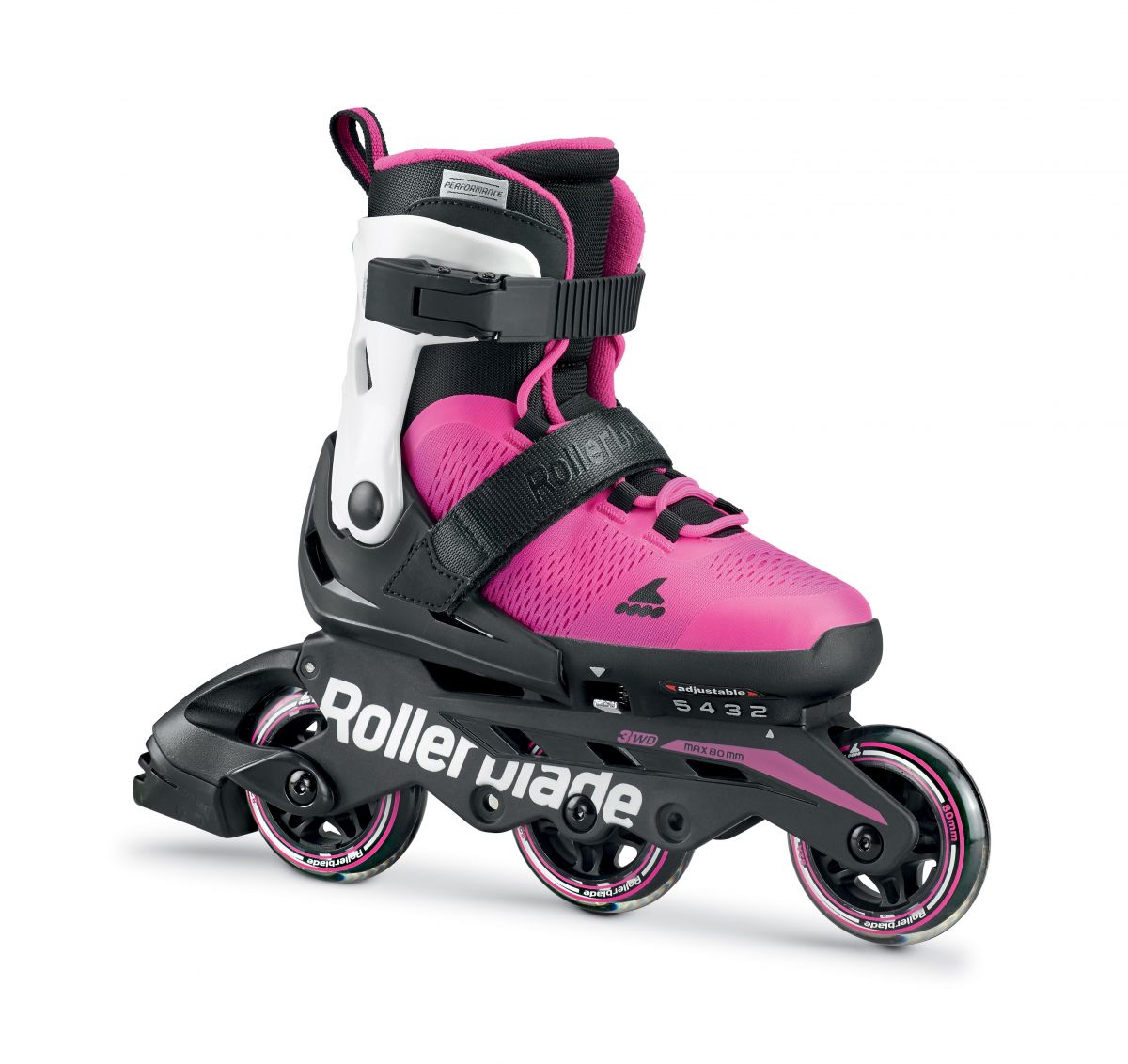 Rollerblade Microblade 3WD G Pink/White Kids Tri Rollerblades – World ...