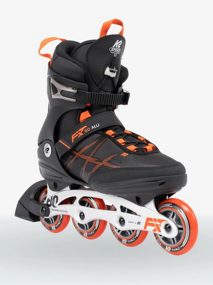 K2 FIT 80 Alu Black Orange Rollerblades – World Of Wheelcraft