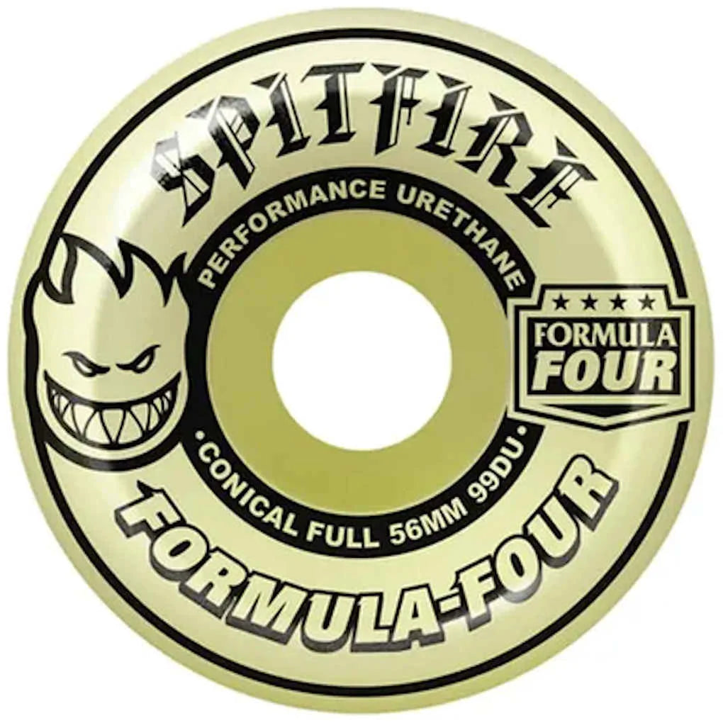 Spitfire Formula 4 Conical Full Glow 99D/56mm Skateboard Wheels – World ...