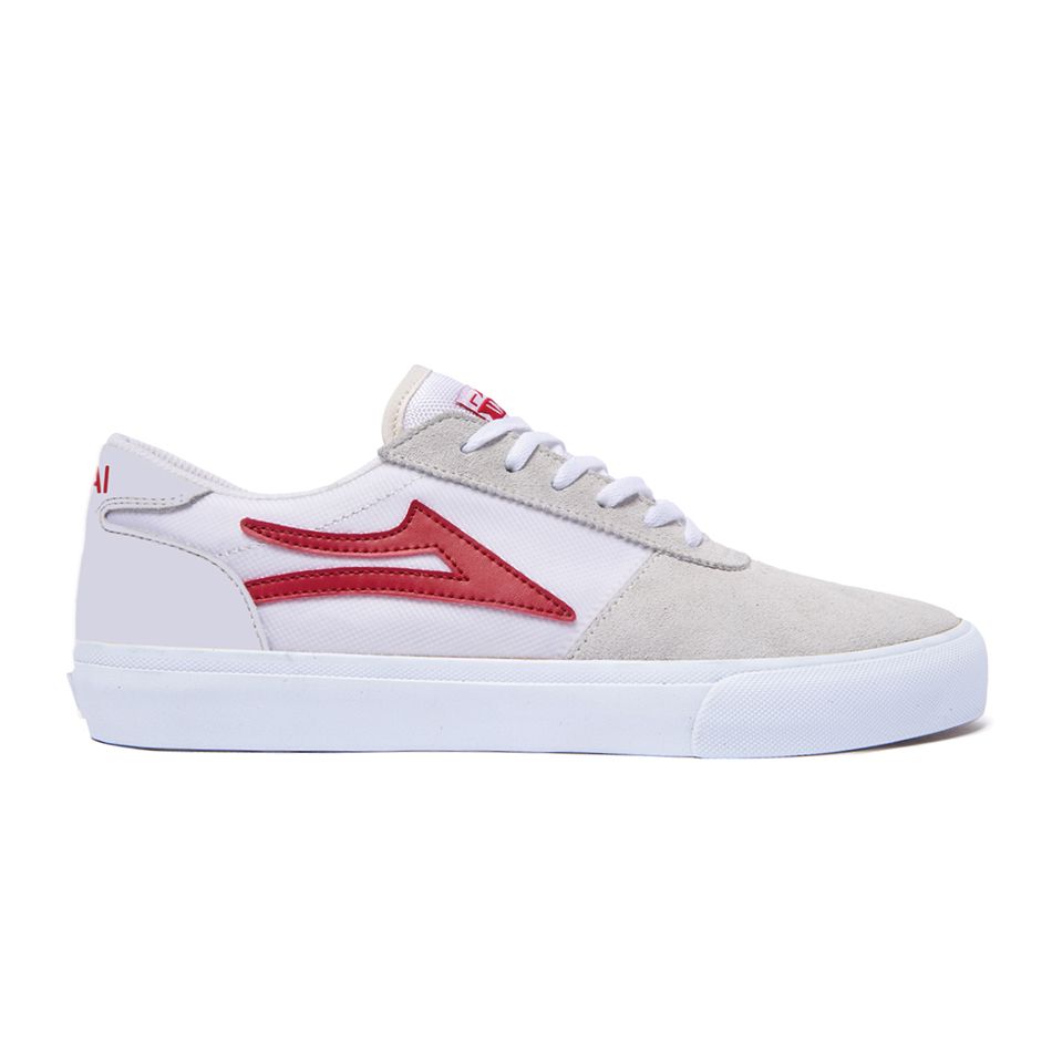 Lakai Manchester White/Red Skate Shoes – World Of Wheelcraft